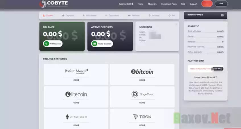 Cobyte Ltd - платформа по выкачке денег