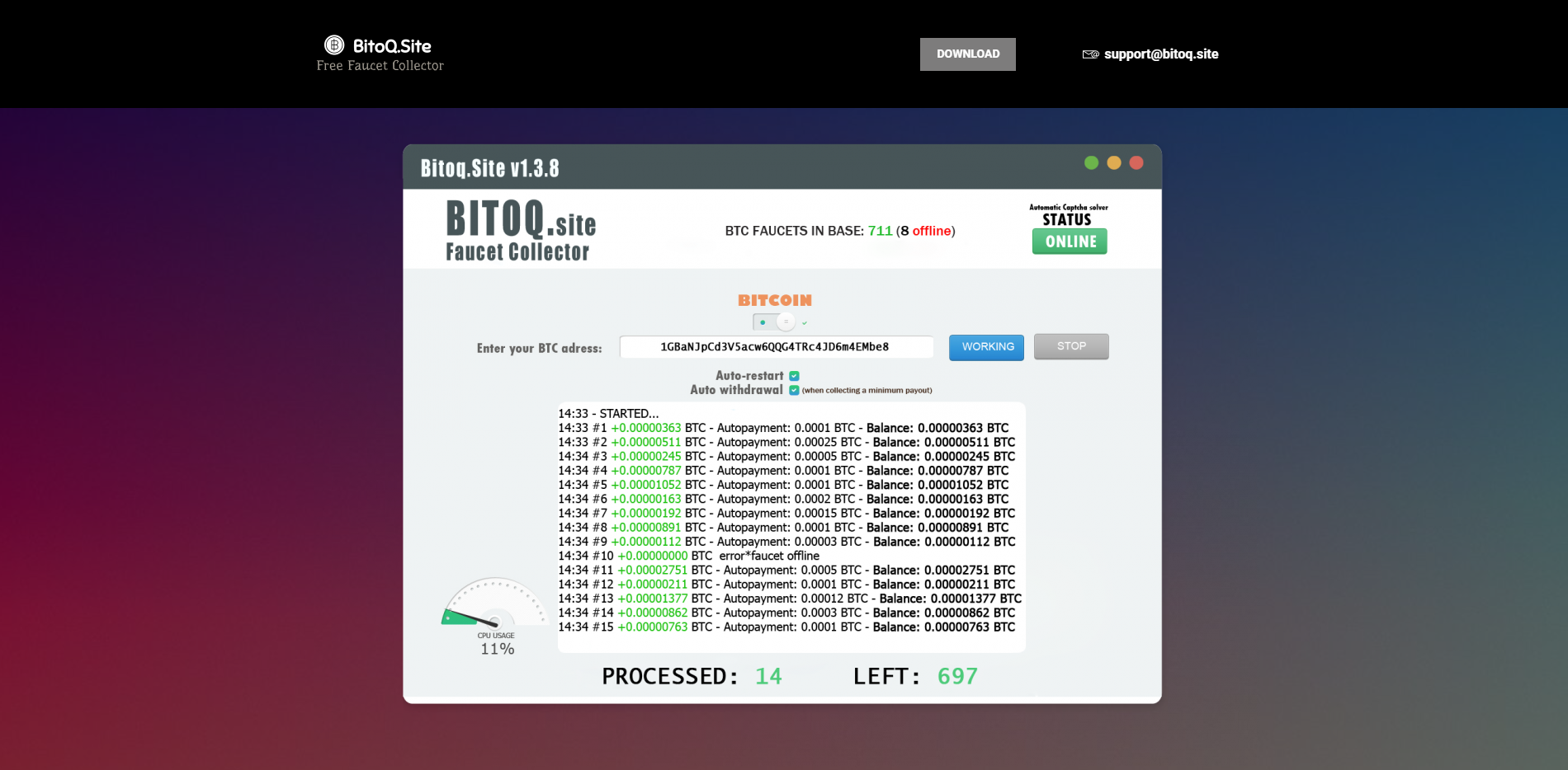 Faucet Collector Bot